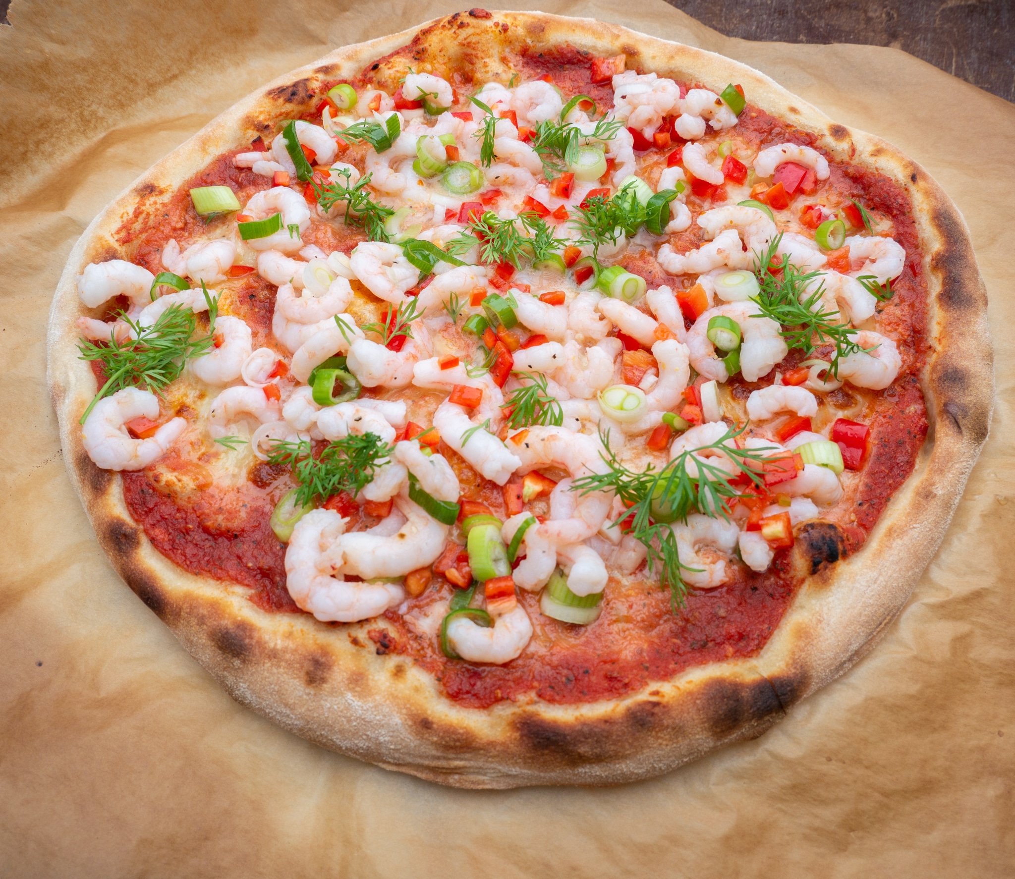 Pizza med rejer og hvidløg - Hjemmelavet pizza - Mummum.dk