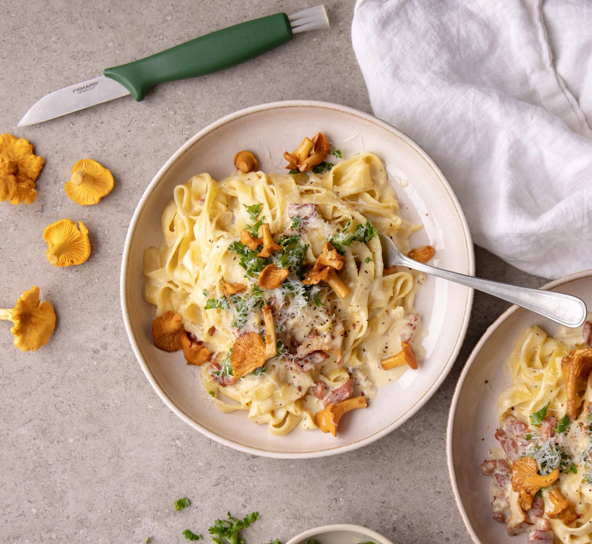 Pasta med kantareller - Opskrift med kantareller - Mummum.dk
