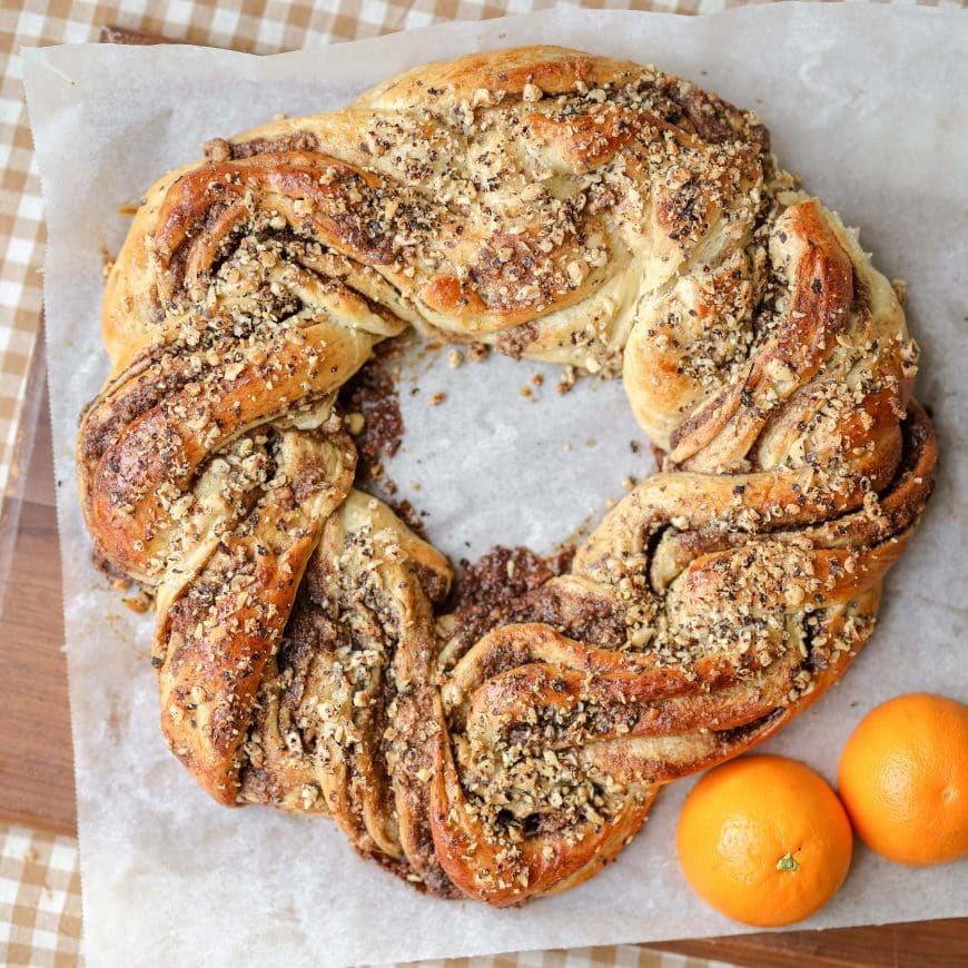 Julekrans med marcipan og kardemomme - Nem opskrift - Mummum.dk